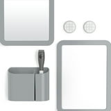 U Brands Plastic Locker Kit with Accessories, Gray, 6 Piece Set, 4142U ...