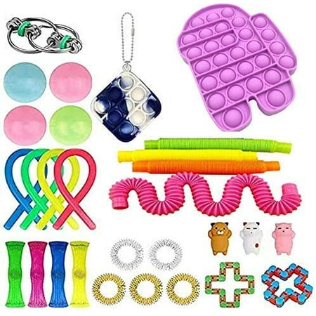 29Pcs Fidget Toy Set,Cheap Fidget Toy Pack,Fidget Set with Stress Ball ...