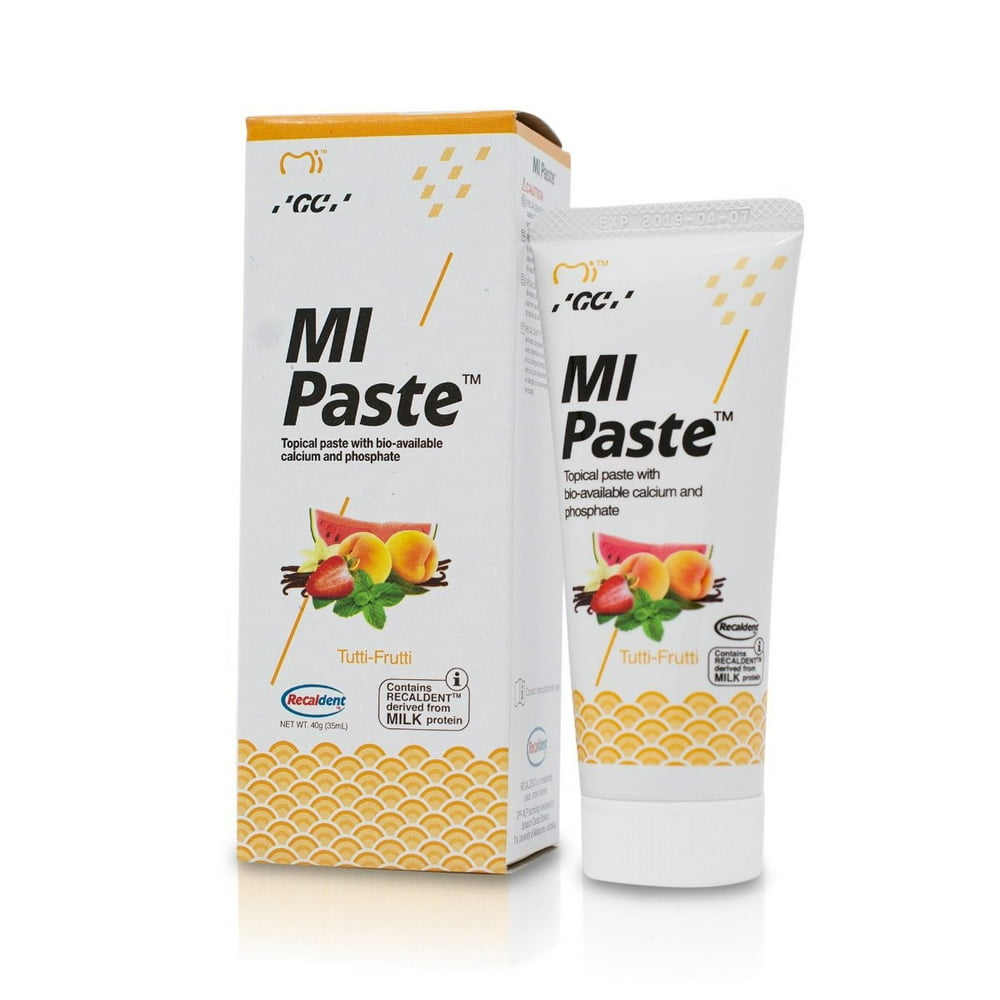 Mi Paste Topical Paste w/ Recaldent, Calcium & Phosphate 35ml (Tutti ...