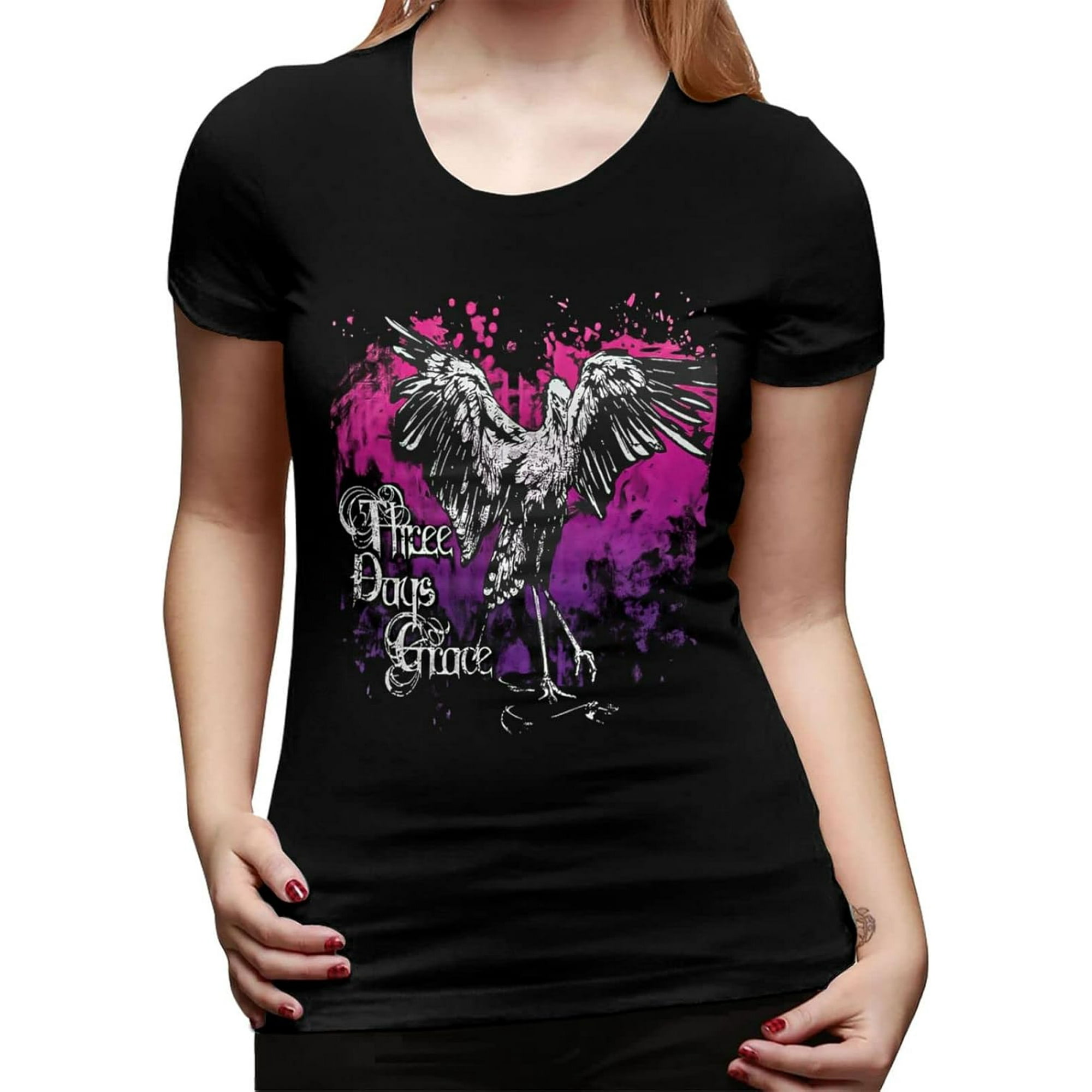 Click here for Qedvezd Three Days Grace Womens T-Shirt Cotton Sho... prices