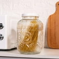 2 Pack 1 Gallon Glass Jar with Lid Wide Mouth, Large Mason Jar with ...