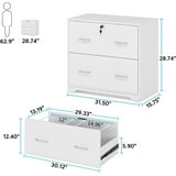 Tribesigns 31.5" Wood Storage Cabinet, Large Filing Cabinet for Hanging ...