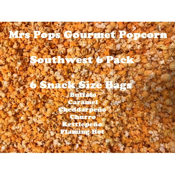 Mrs. Pops Gourmet Popcorn Southwest 6 Snack Pack - Walmart.com ...