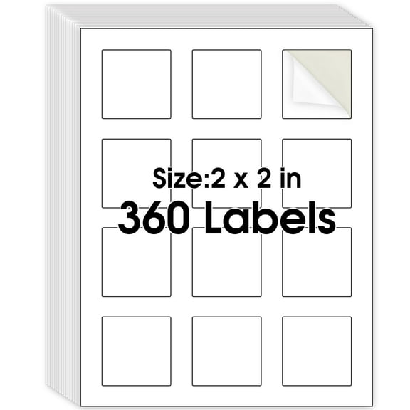 L Liked 3-1/3" x 4" Printable White Sticker Labels, Laser/Inkjet ...
