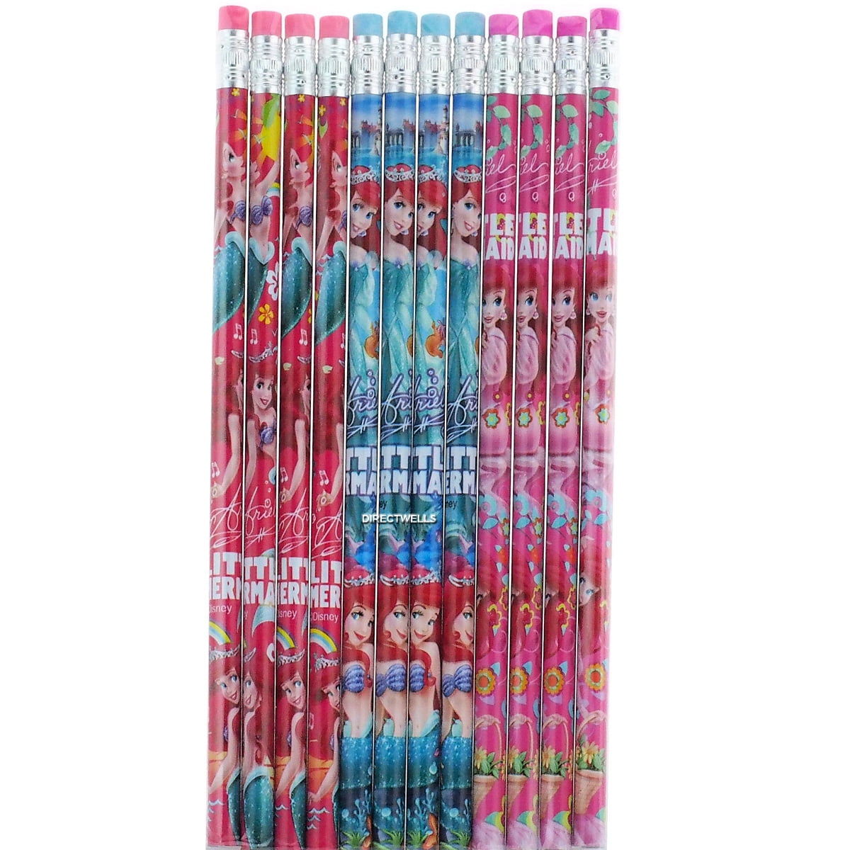 Disney Little Mermaid Character 12 Wood Pencils Pack - Walmart.com