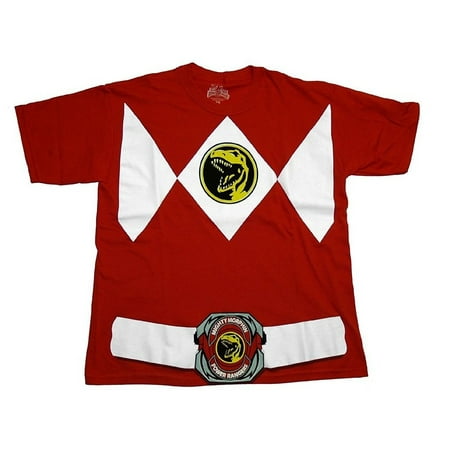 Mighty Fine - Power Rangers Adult Red Ranger Costume T-Shirt - Walmart.com