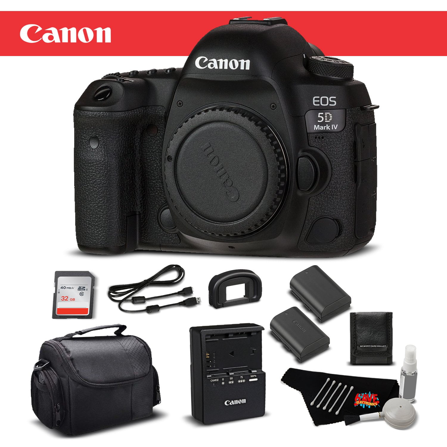 Canon EOS 5D IV Digital SLR Camera Body Starter Bundle 02 - Walmart.com