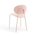 Side Dining Chair, Set of 2, Plastic, Metal Steel, Pink, Modern ...