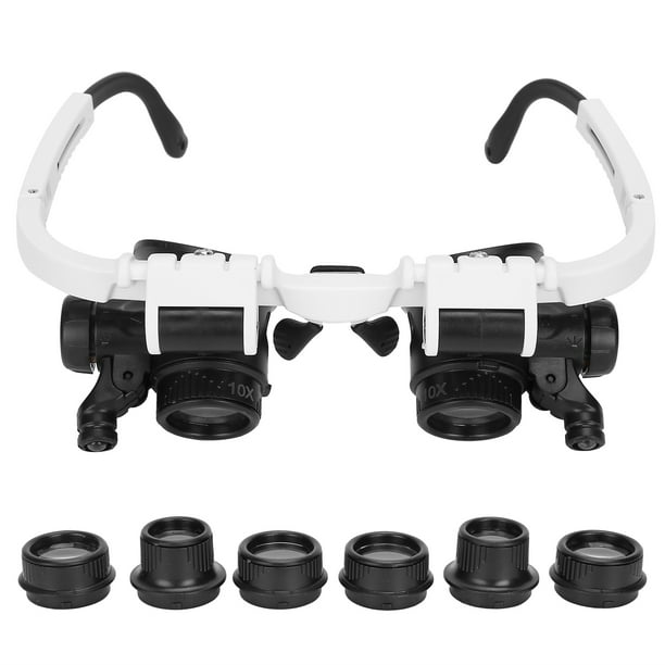 Magnifying Glass,Headband Magnifier Glasses Hands Magnifier Glasses LED ...