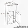 iooHug Freestanding Bathroom Corner Storage Cabinet, Farmhouse Rattan ...