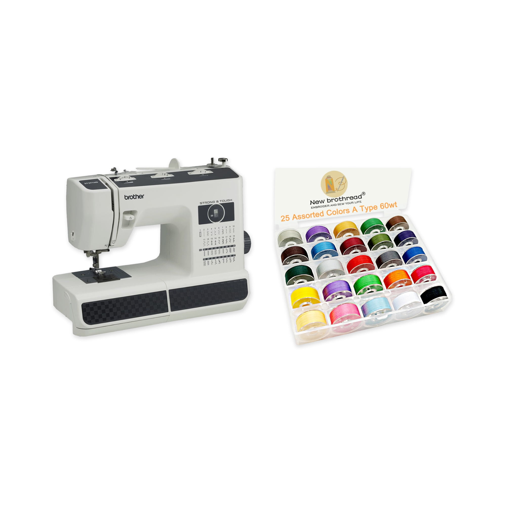 Restored Brother ST371HD 37-Stitch Strong Sewing Machine Bundle ...
