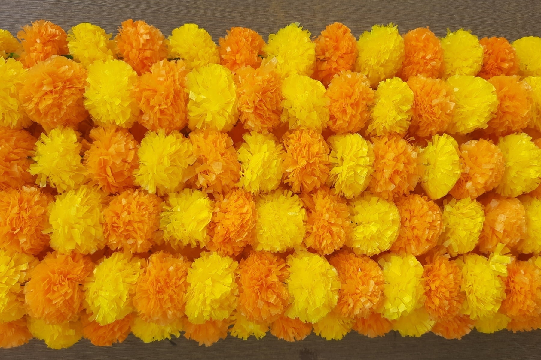 Amroha Crafts 10 PC - 5 feet Marigold Garland |Indian/American Wedding ...