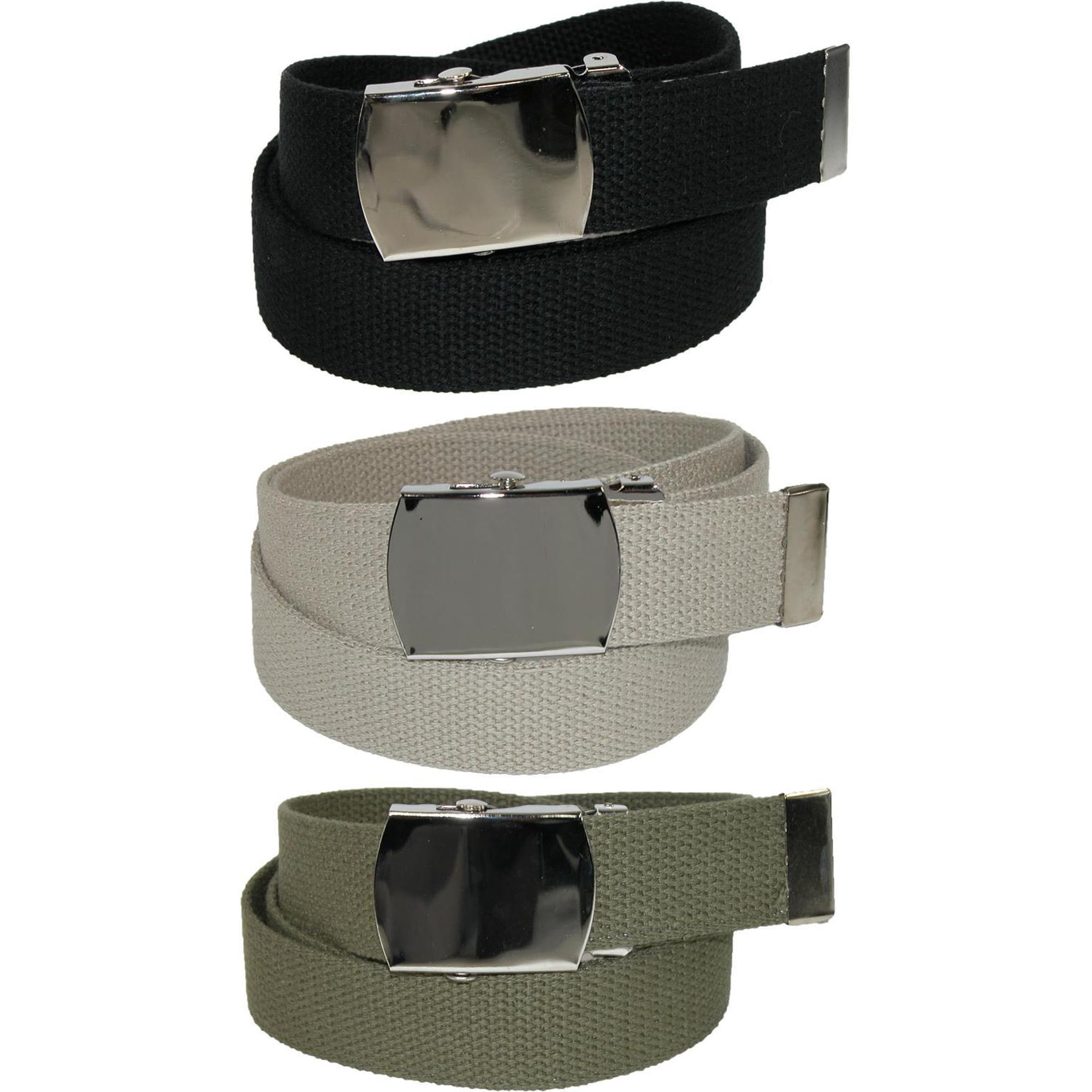 Click here for Ctm Cotton Belt With Nickel Buckle (Pack Of 3 Colo... prices
