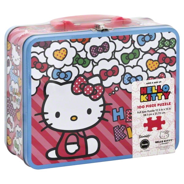 Brandclub - Hello Kitty: Poodle & Hat Box 100 piece puzzle in Lunch Box Tin