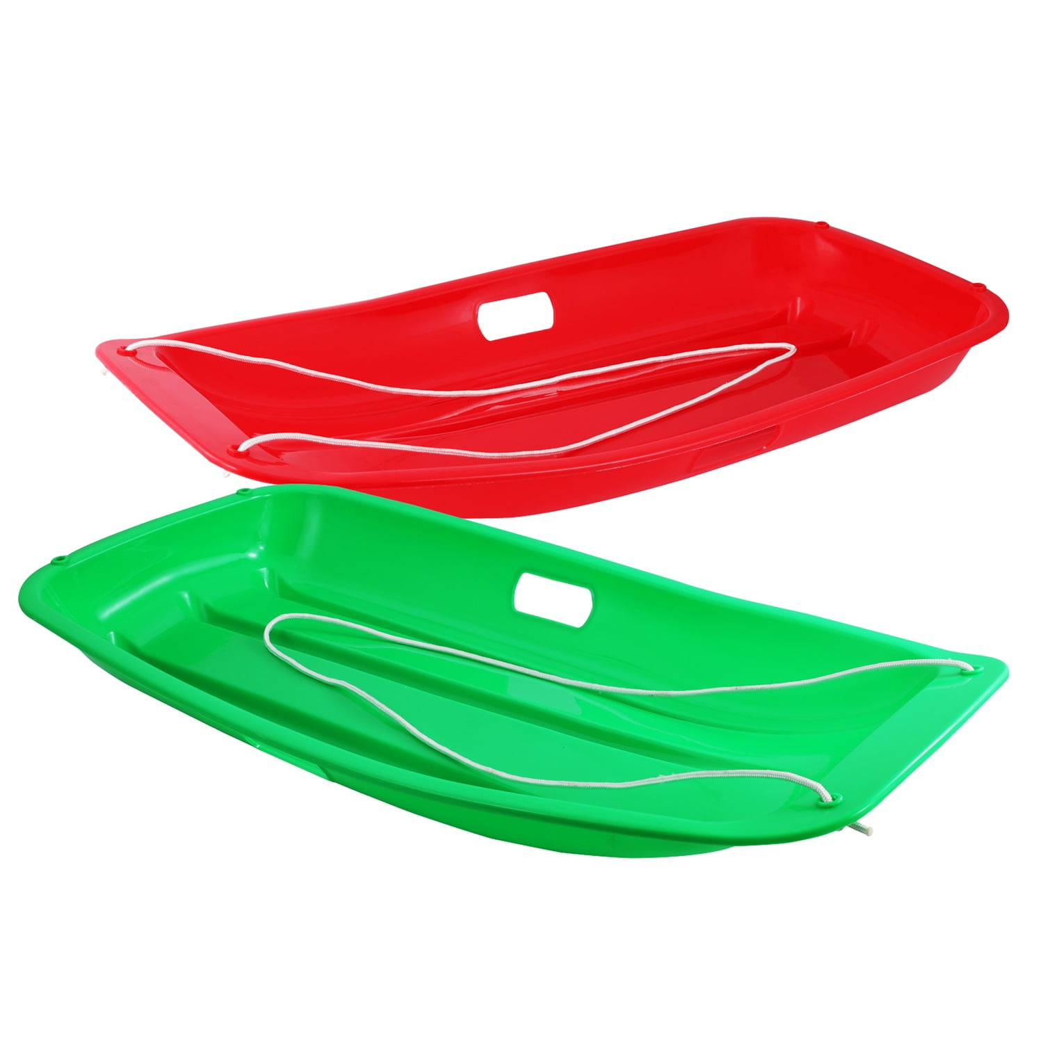 Canddidliike 2 Packs Snow Sled, 35" Downhill Sleds with Pull Rope & 2 ...