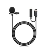 Xtreme Tech Type-C Clip-On Microphone, Built-In Wind Muff, 5ft Cable ...