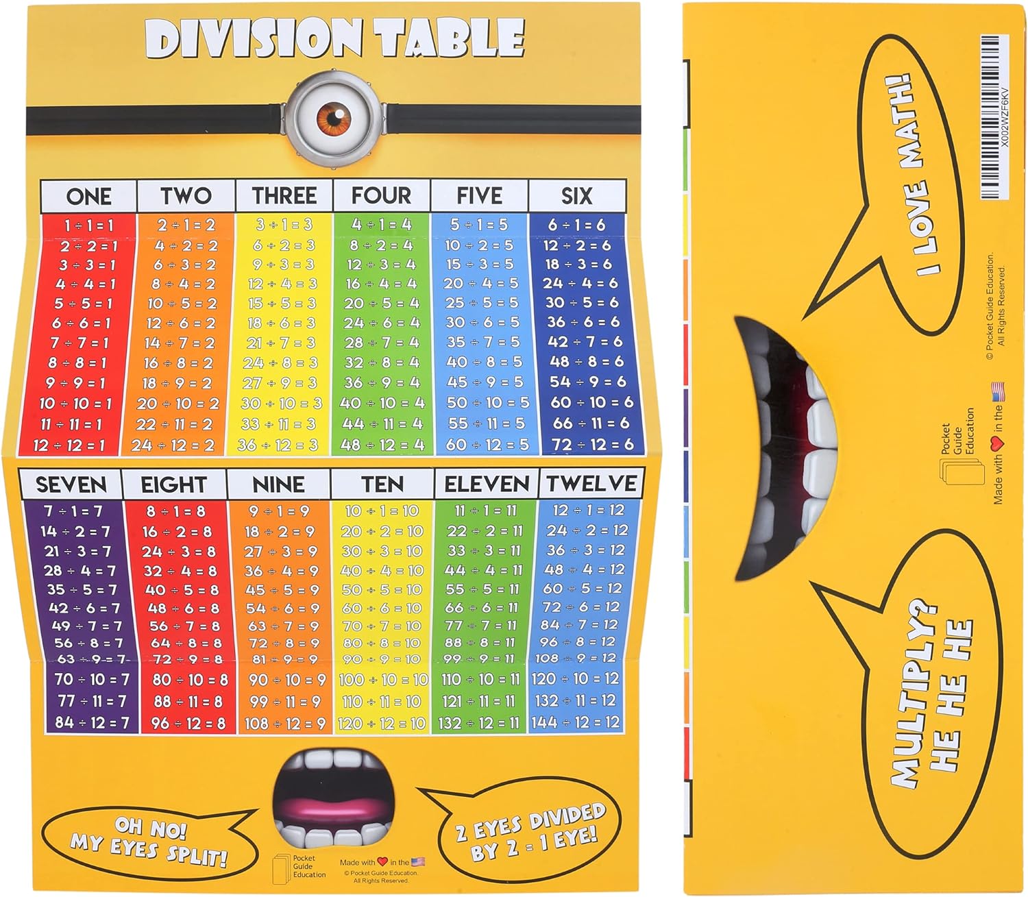 Multiplication & Division Table Chart. A Times Table Australia | Ubuy