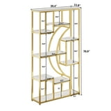 LGHM 9-Shelf Bookshelves 2 Pack, Modern 71 Inch Tall Bookcases with ...