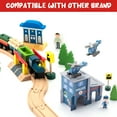 Wooden Train Set 65PCS, BetDEF Toy Train Sets with All-Wood Double ...