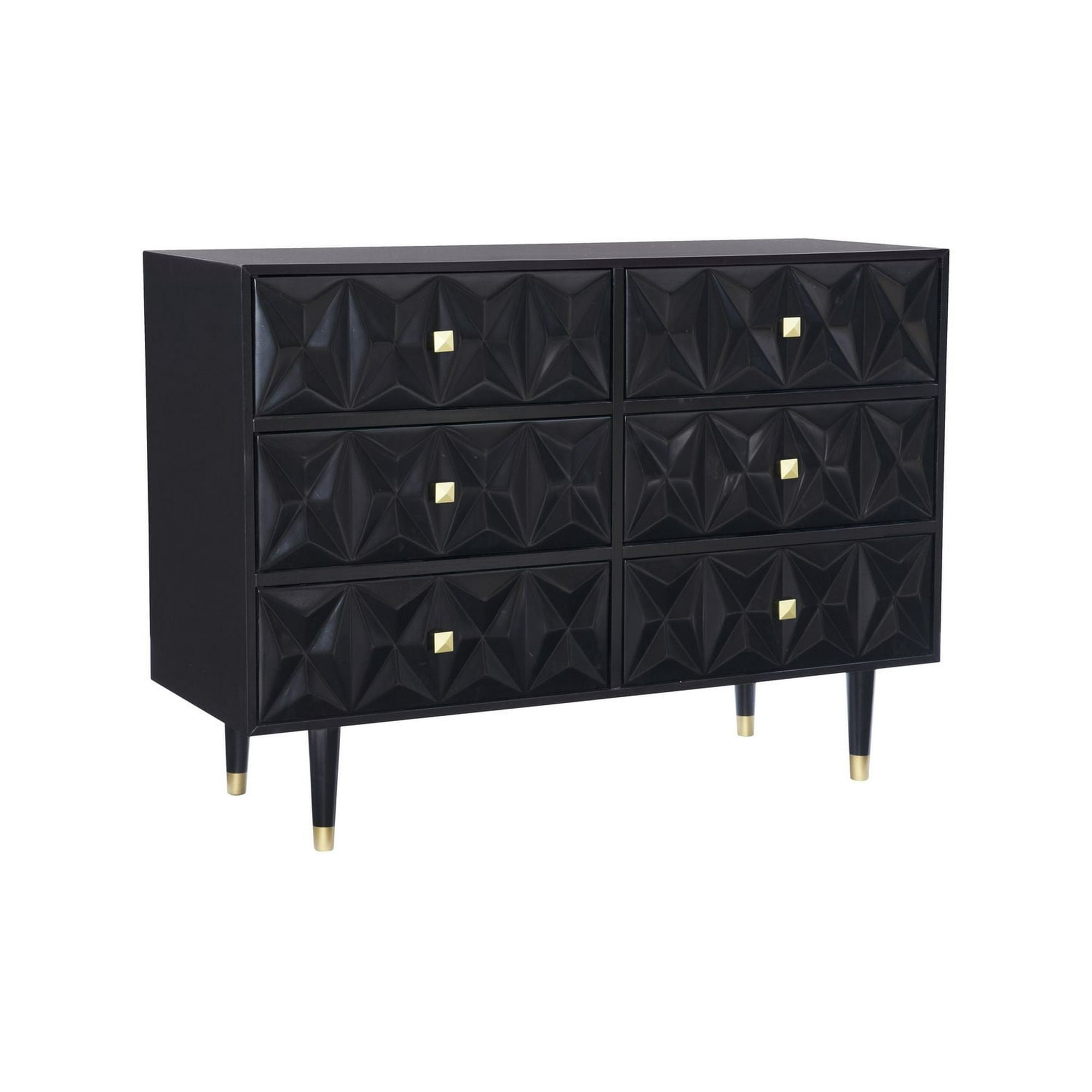 Click here for Linon Geometric Six Drawer Dresser  Black prices