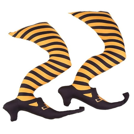 Halloween Evil Witch Legs Upside Down Wizard Feet Stake Garden Yard ...