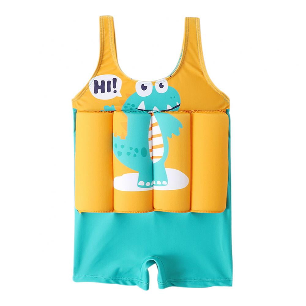 Boys Float Suit Floating Swimsuit Kids One Piece Sleeveless Buoyancy ...