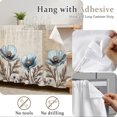 Blue Broccoli Cabinet Curtains Rustic Farmhouse Floral Retro Brown ...