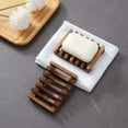 Wooden Soap Dish For Shower,Set Of 2 Shower Soap Holder,Self Draining ...