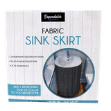 Dependable Industries Silver Diamond Stitch Fabric Sink Skirt ...