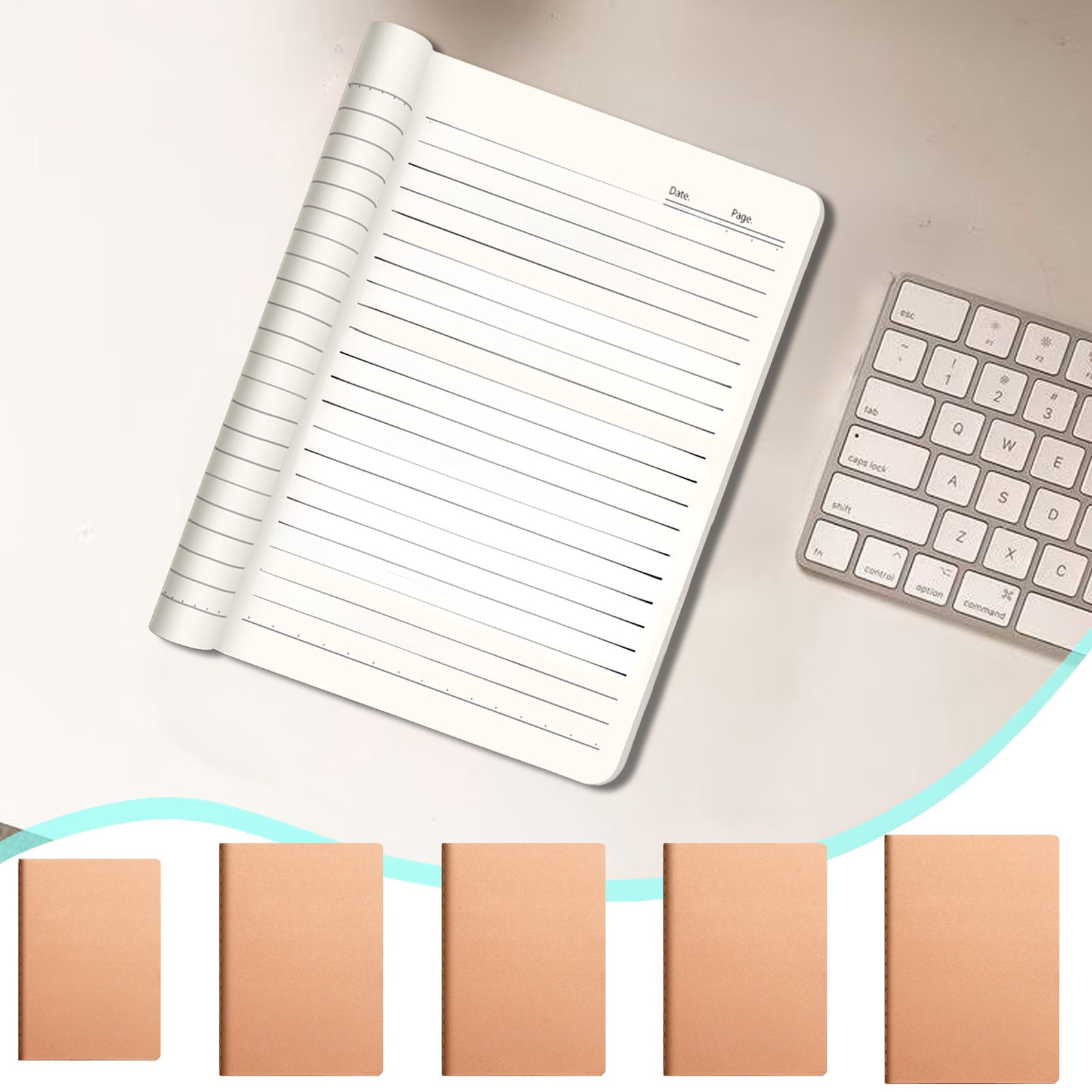 Cuaderno de papel kraft | Tamaños A5/B5/A4 | Cubierta blanda duradera ...