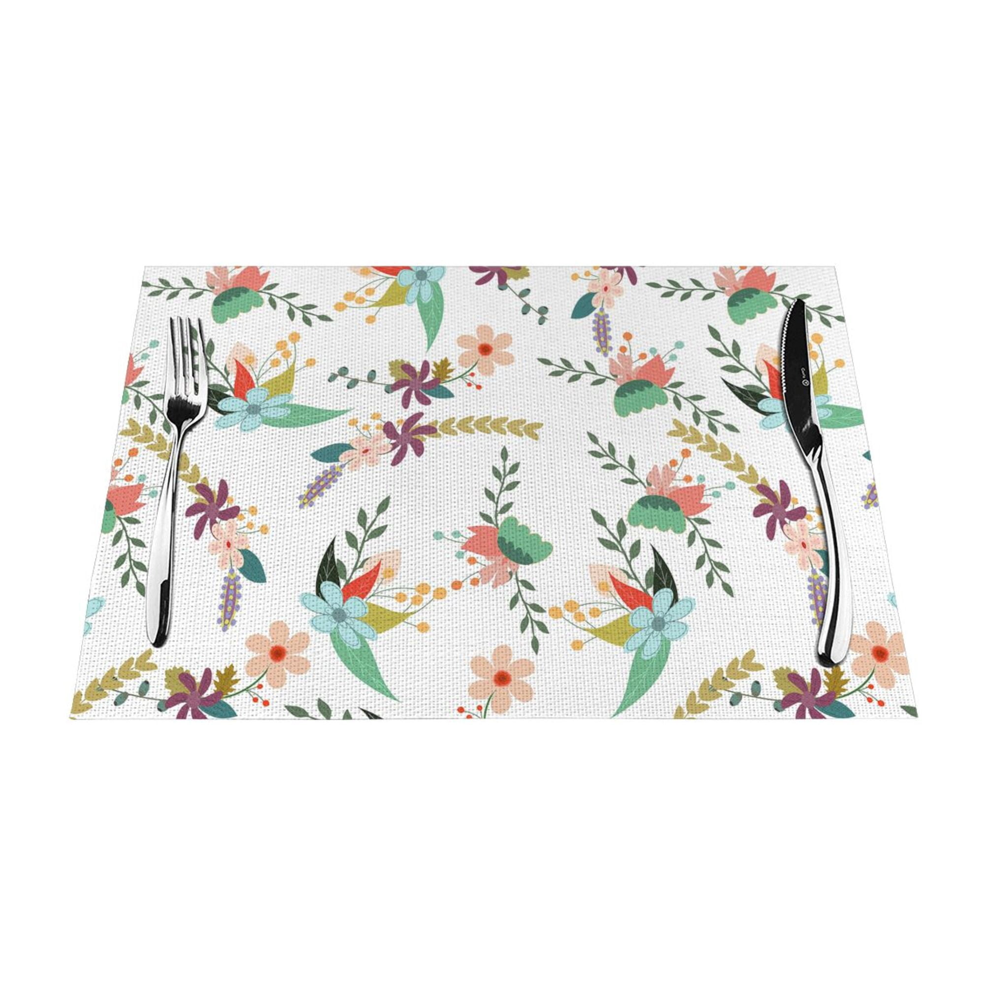 XMXY Woven Placemats Set of 4 PCS, Wallpaper Pattern Table Mats ...