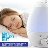 Bell + Howell Cool Ultrasonic Humidifier with XL 1 Gallon Capacity ...