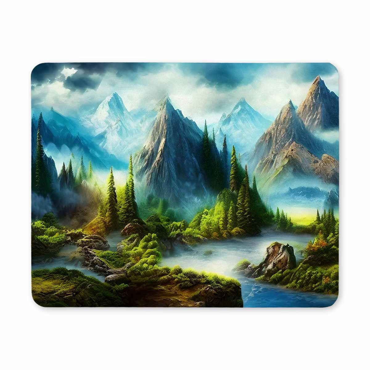 Mountains Mouse Pad, Landscape Mouse Pad, Mouse Mat Square Waterproof ...