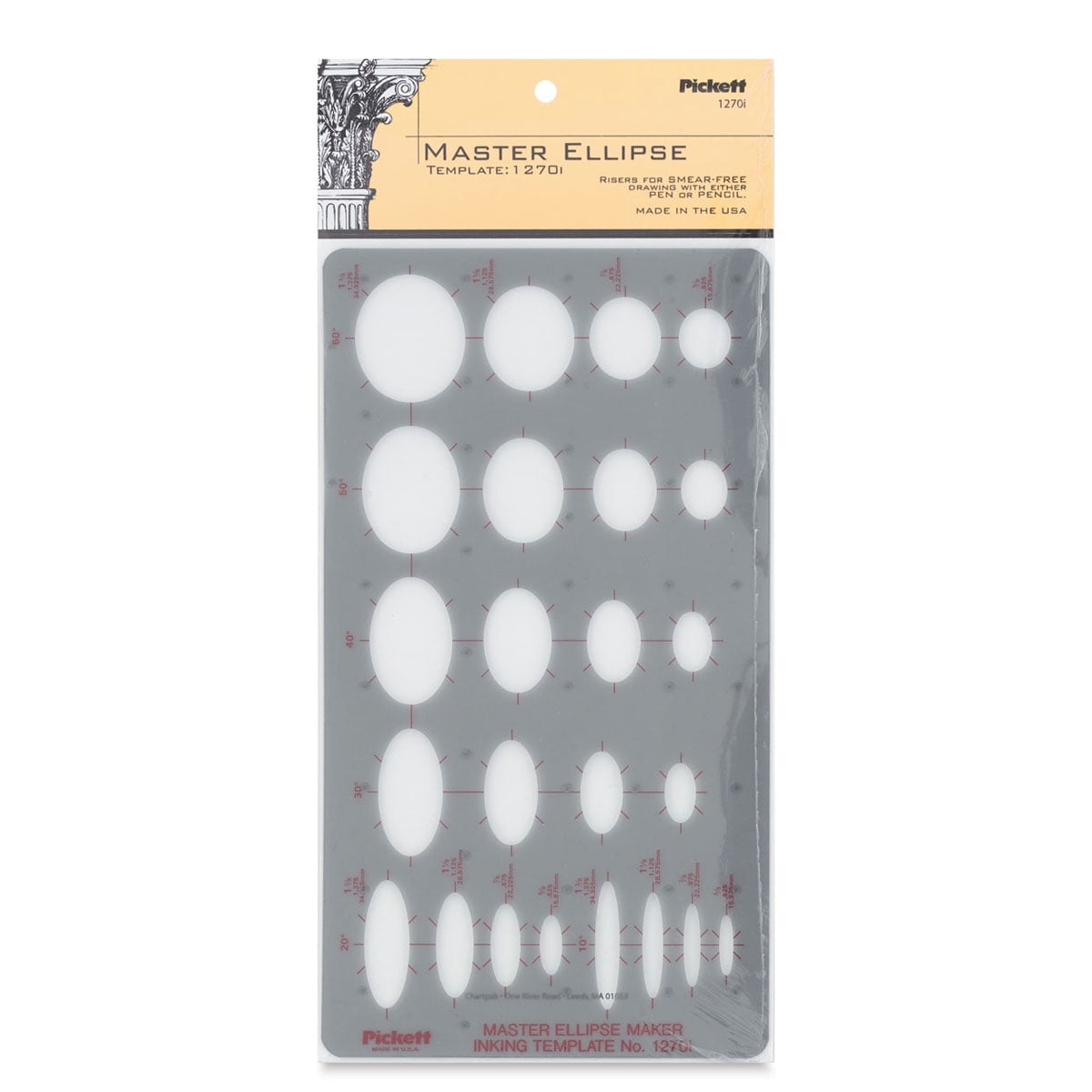 Chartpak Pickett Template - 1270i Master Ellipse Maker - Walmart.com