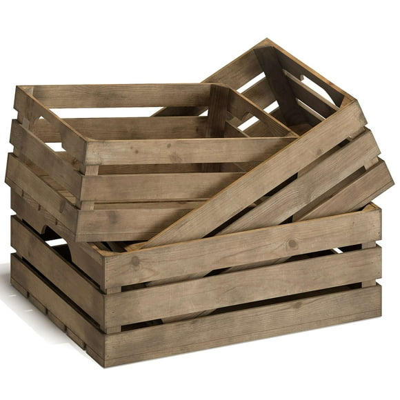 Wood Crates in Storage Baskets & Bins - Walmart.com