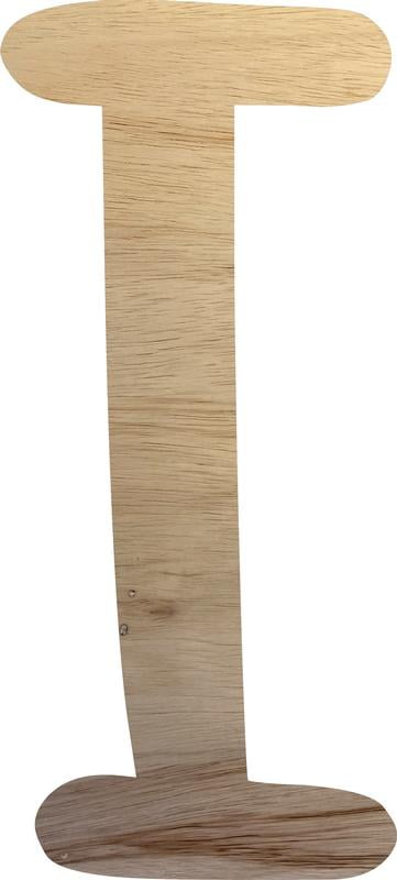 Wooden Letter I Craft Project, 5'' Tall Small Unfinished Wood Alphabet ...