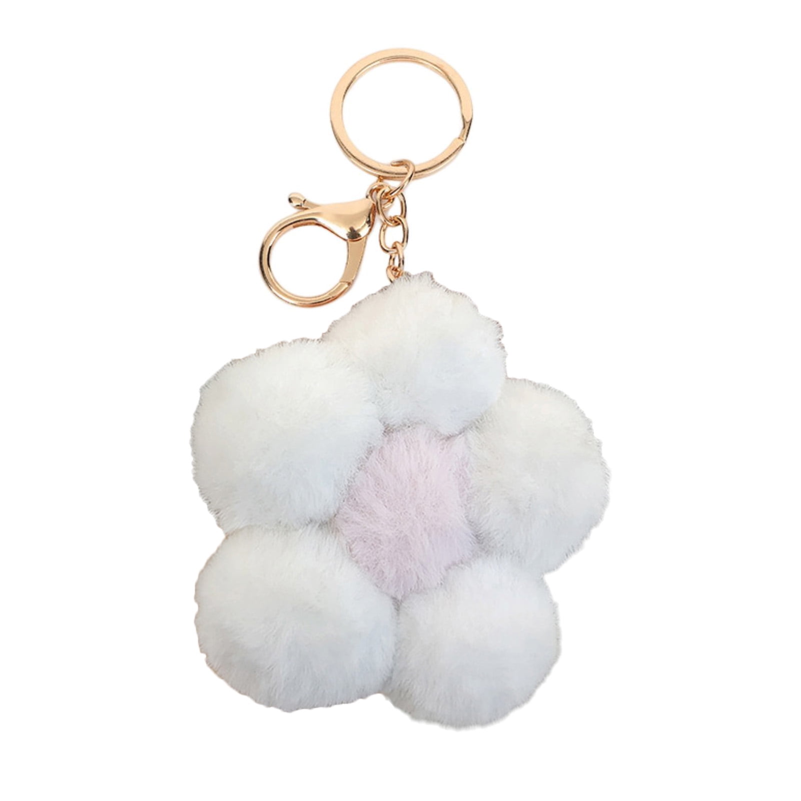 Temacd Flower Keychain Super Soft Plushies Cute Charm Hanging ...