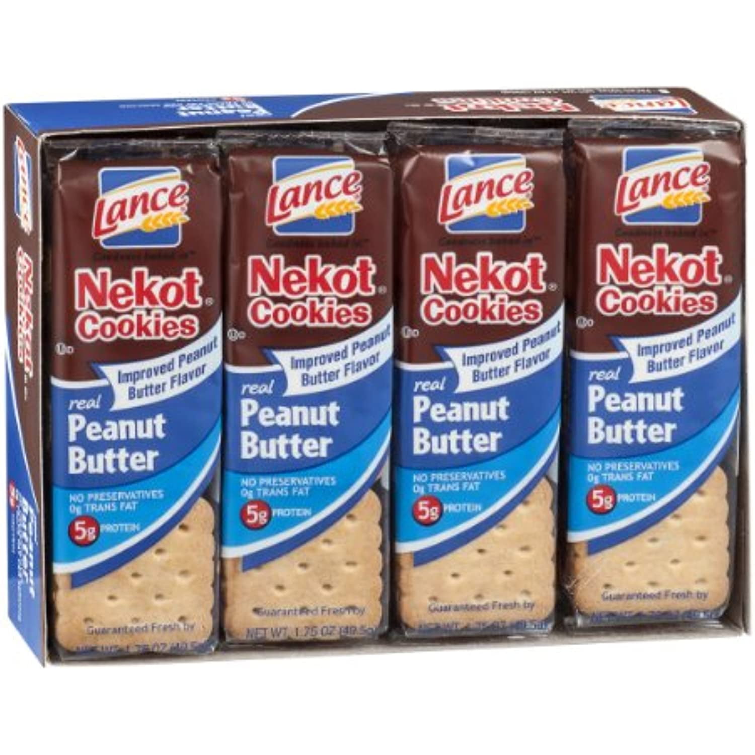 Lance Nekot Cookie Sandwiches Real Peanut Butter On-The-Go Packs - 8 Pk ...