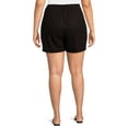 Just My Size Women's Plus Size Linen Blend Pull On Shorts, 5" Inseam ...