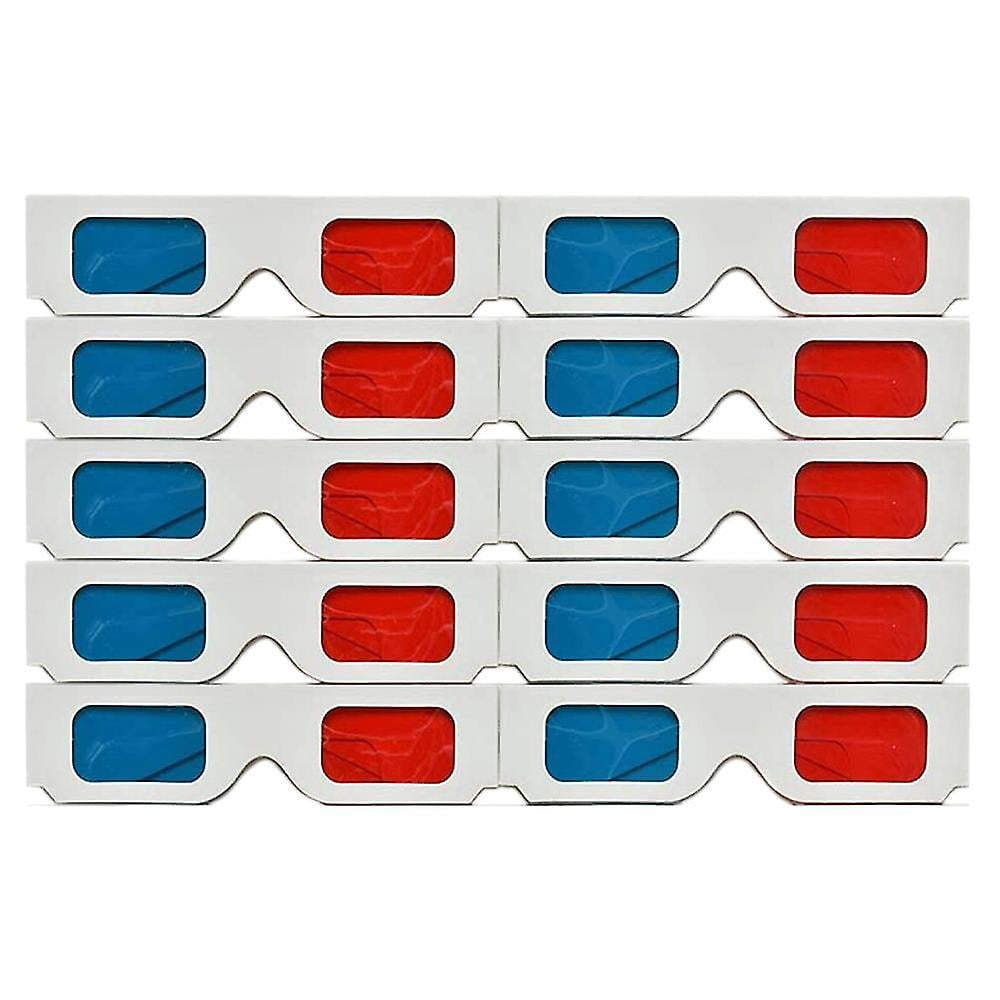 Gafas 3D, 10 pares Lentes estéreo de papel rojo y azul XJS | Walmart en ...