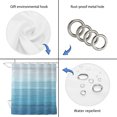 60x72 Inch Shower Curtains for Bathroom, Blue Grey Summer Fabric Bath ...