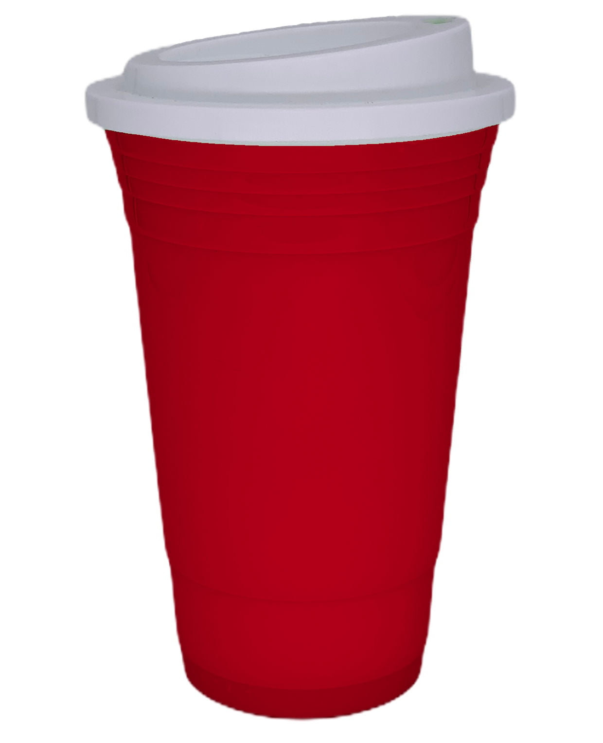 Double Wall Insulated Tumbler Cup Coolie With Lid; USA Made (Red, 1 ...