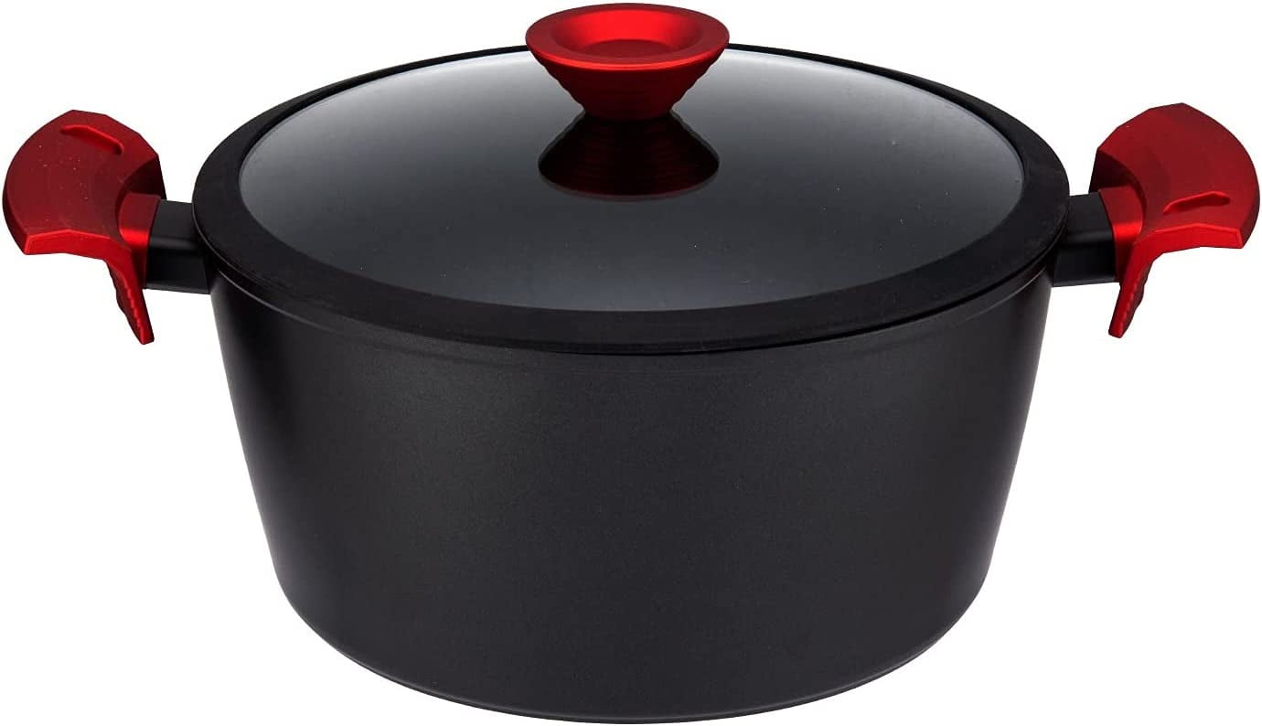 Hamilton Beach Dutch Oven Cooking Pot with Glass Lid, 4-Quart, Nonstick ...