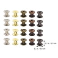Alasum 100 Sets American Style Rivets Decorative Brass Assorted Color ...
