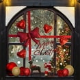 RXMEKW Christmas Window Decorations,Red Holiday Gift Boxes and Balloon ...