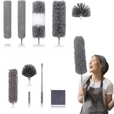 Lansi 9 in 1 Microfiber Duster Set for Home, High Reach Dusting Kit ...