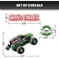 Monster Jam Grave Digger Decals - Set of 3 Grave Digger Monster Truck ...