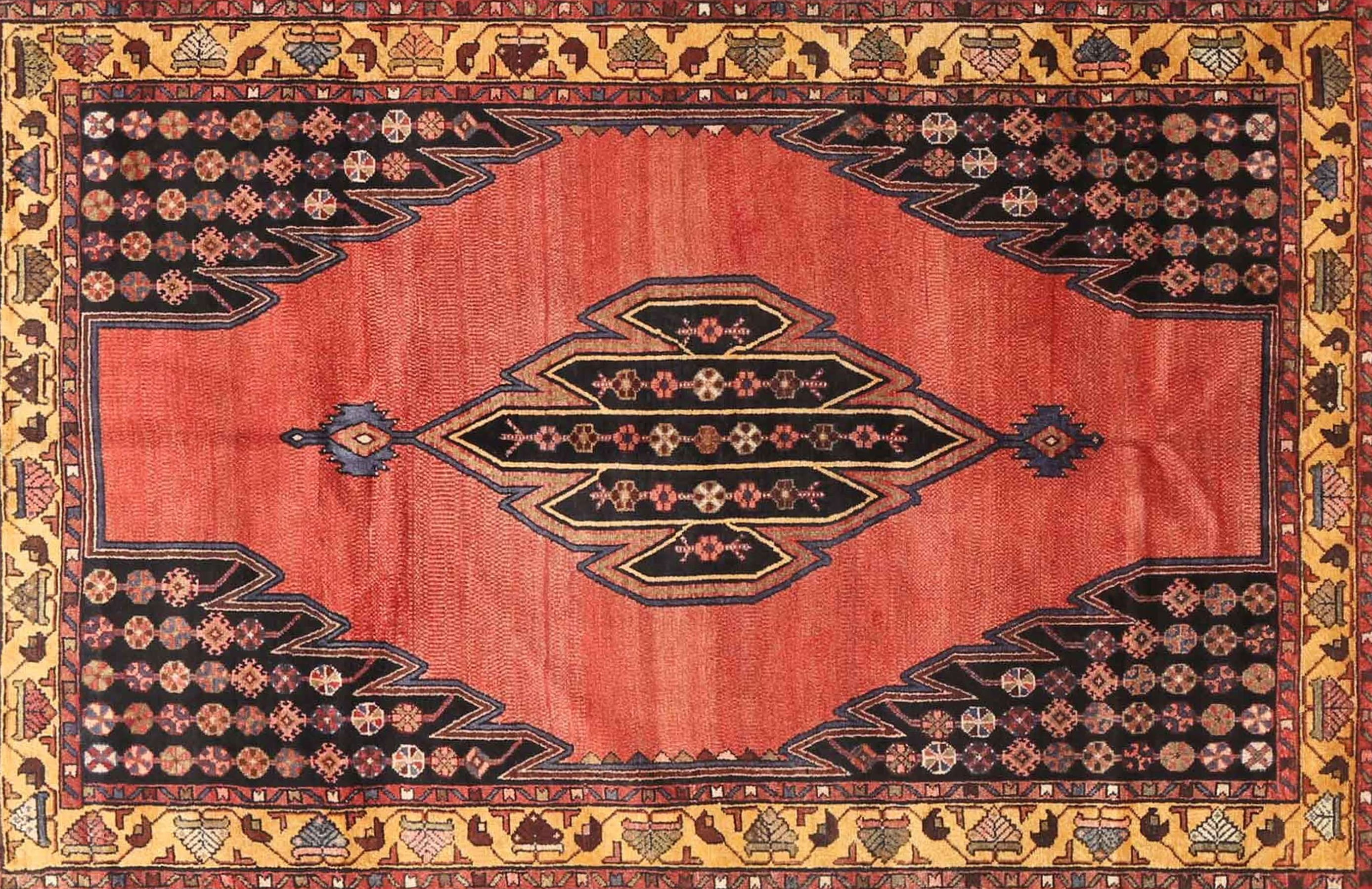 Ahgly Company Machine Washable Indoor Rectangle Traditional Tomato Red ...