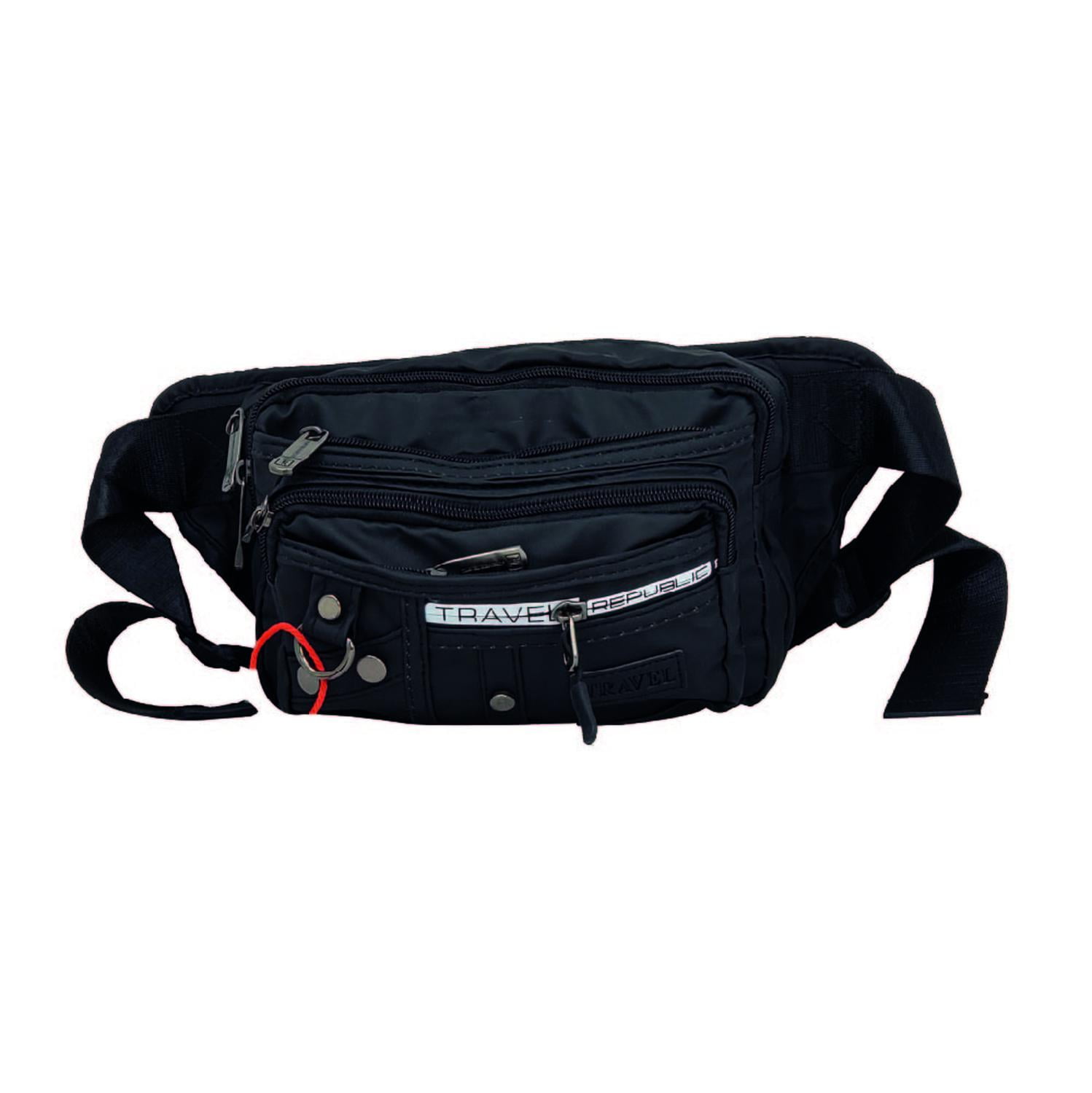 Cangurera Travel Republic TR19061 Negra Deportiva con 6 Bolsillos ...