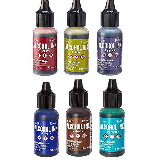 Tim Holtz - Ranger - Bundle of 6 Adirondack Alcohol Inks - Mariner and ...